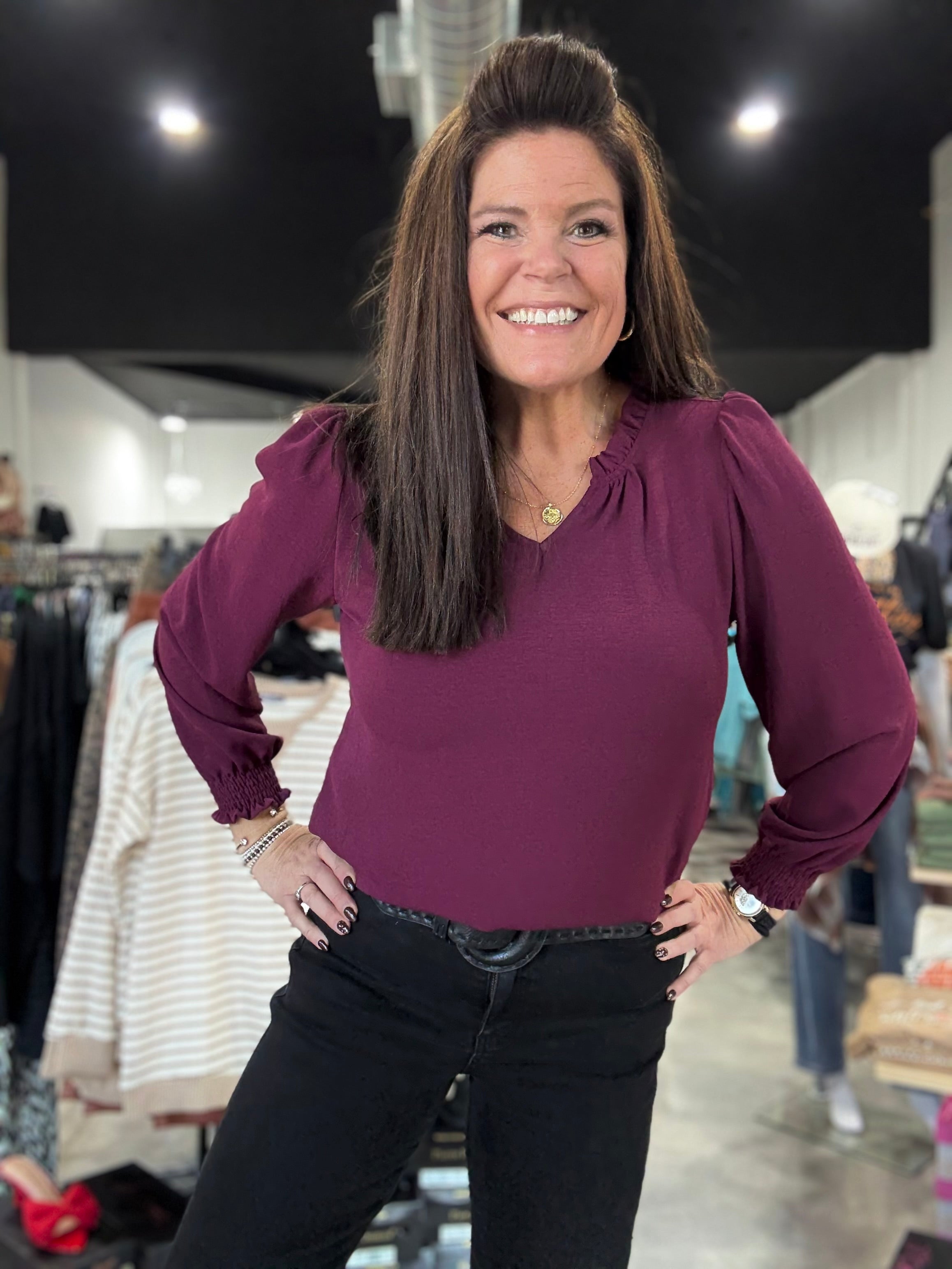 The Zora Long Sleeve Top – Polished Boutique